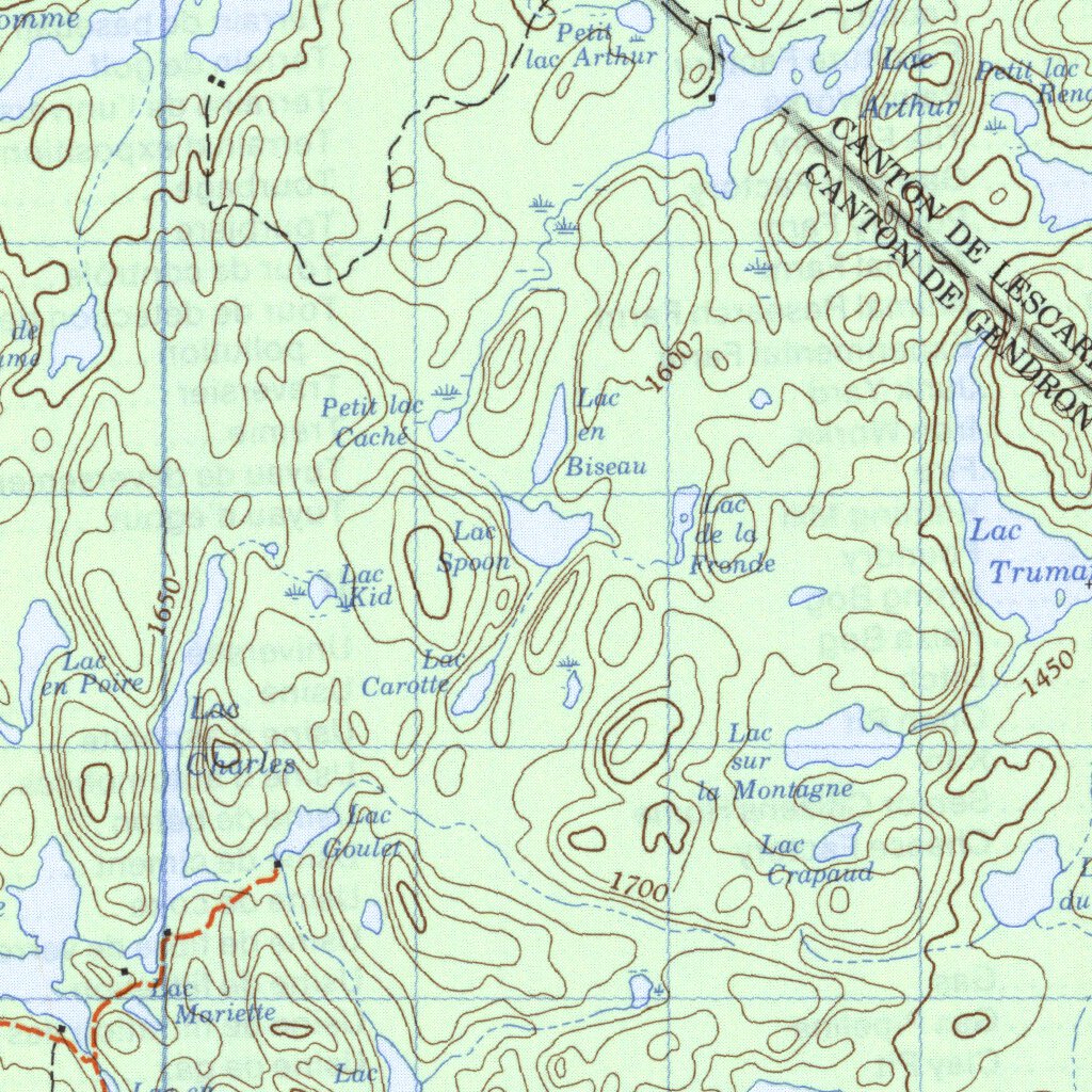 Grand Lac Bostonnais, QC (031P16 CanMatrix) Map by Natural Resources ...