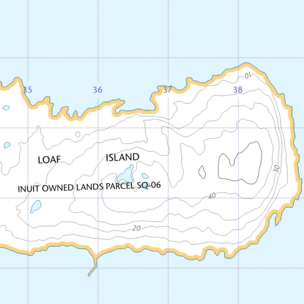 Loaf Island (034D10 CanTopo) Map by Natural Resources Canada | Avenza Maps