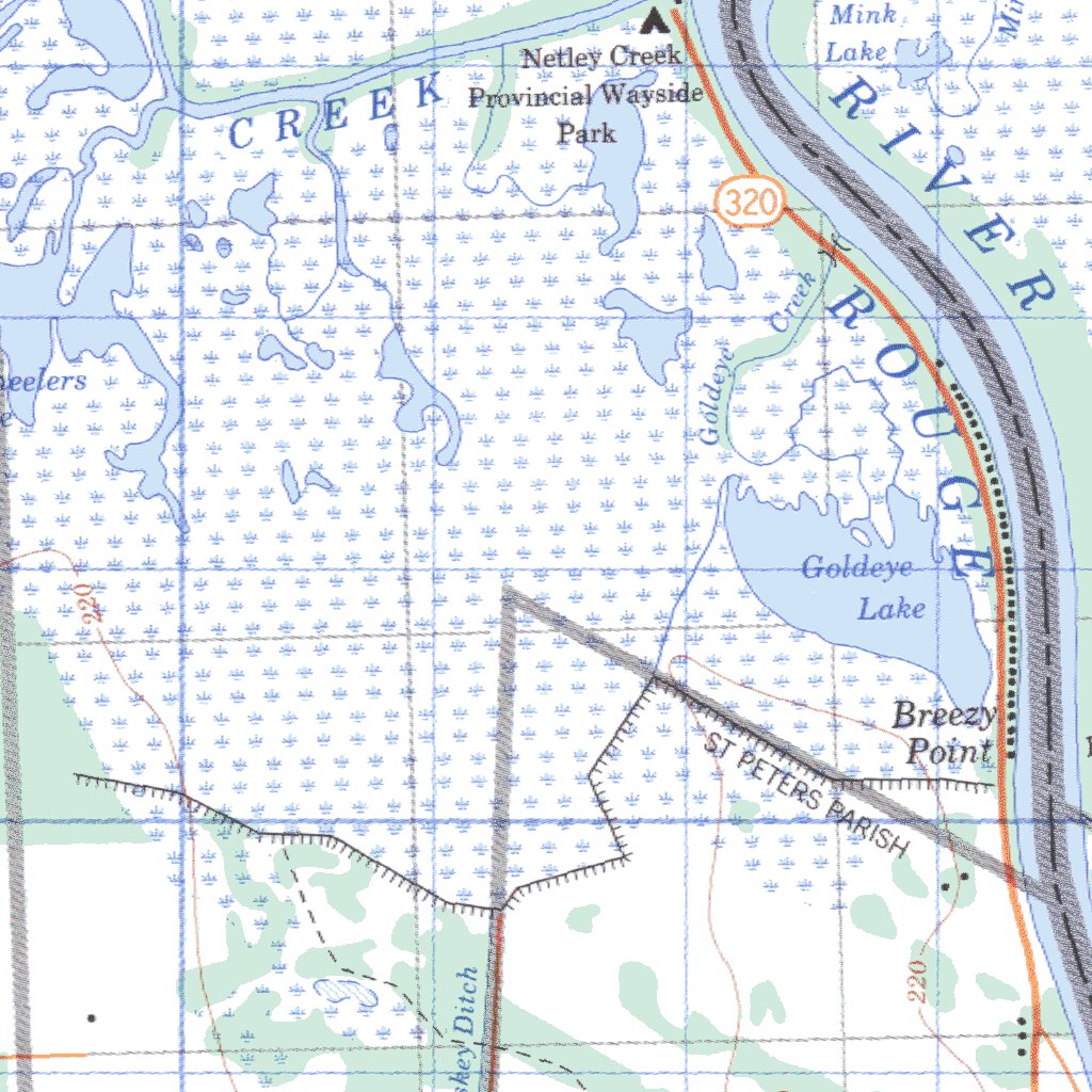 Netley Marsh, MB (062I07 CanMatrix) Map by Natural Resources Canada ...