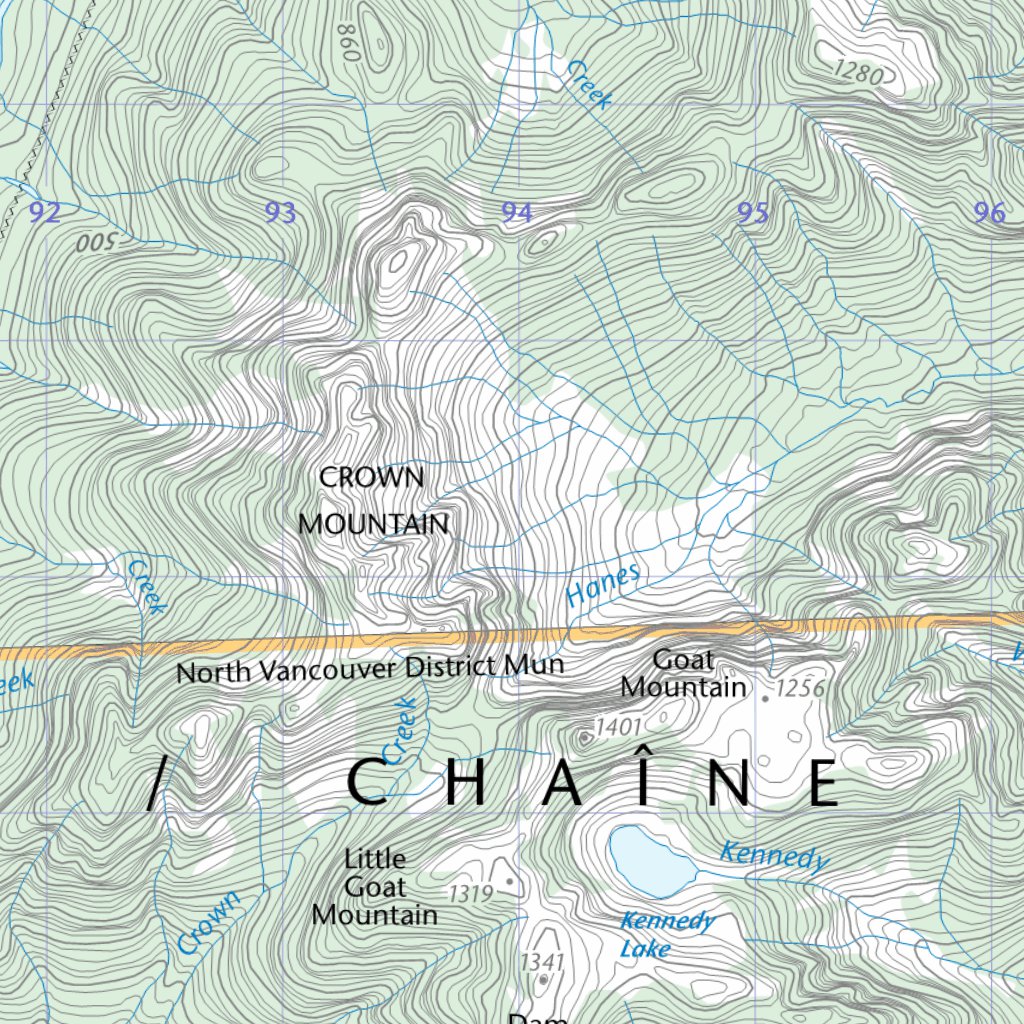 North Vancouver (092G06 CanTopo) Map by Natural Resources Canada ...