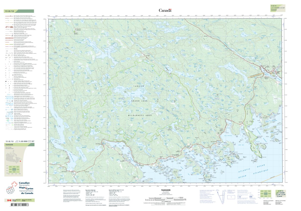 Tangier, NS (011D15 CanTopo) Map by Natural Resources Canada | Avenza Maps