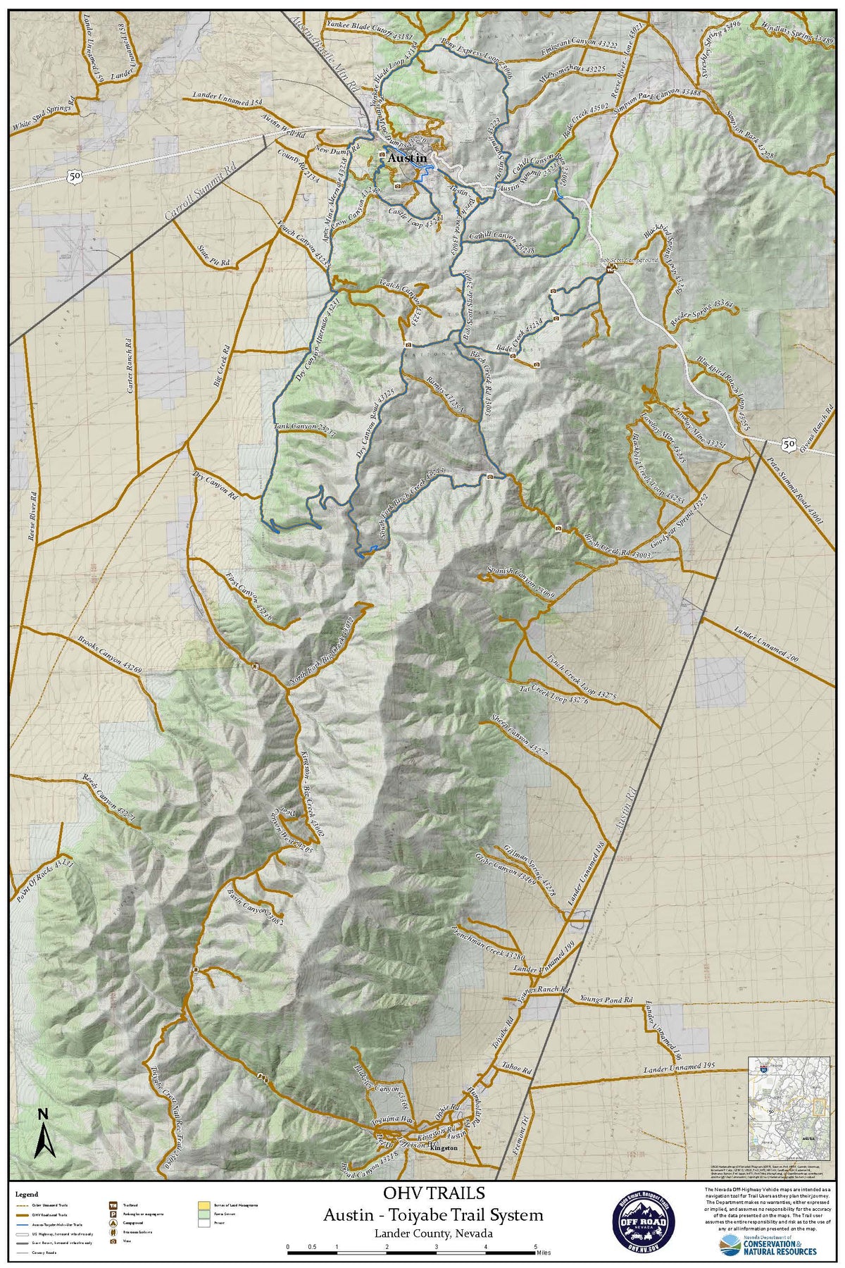 Austin Map by Nevada Department of Conservation and Natural Resources ...