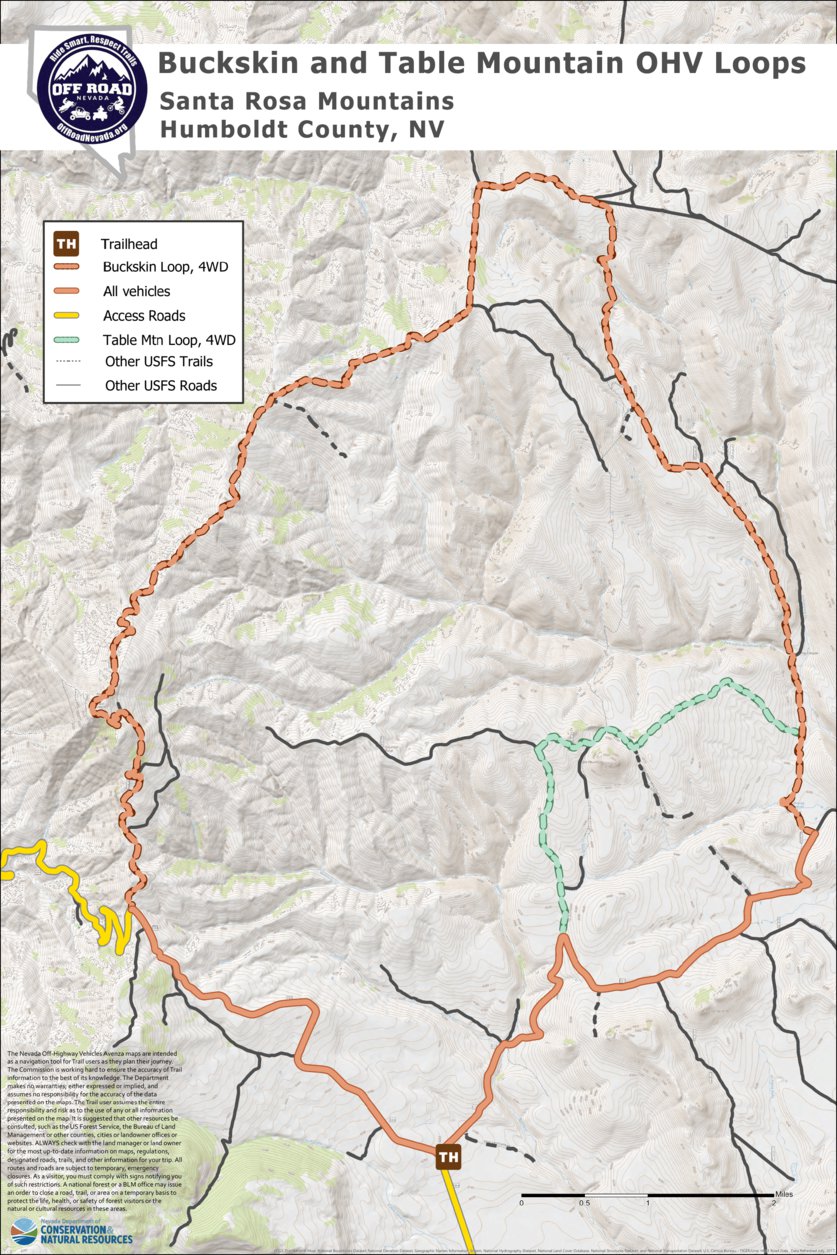 Buckskin OHV Map by Nevada Department of Conservation and Natural ...