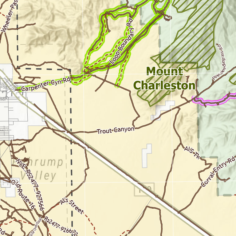 Pahrump Nevada OHV Trail Map by Nevada Department of Conservation and ...