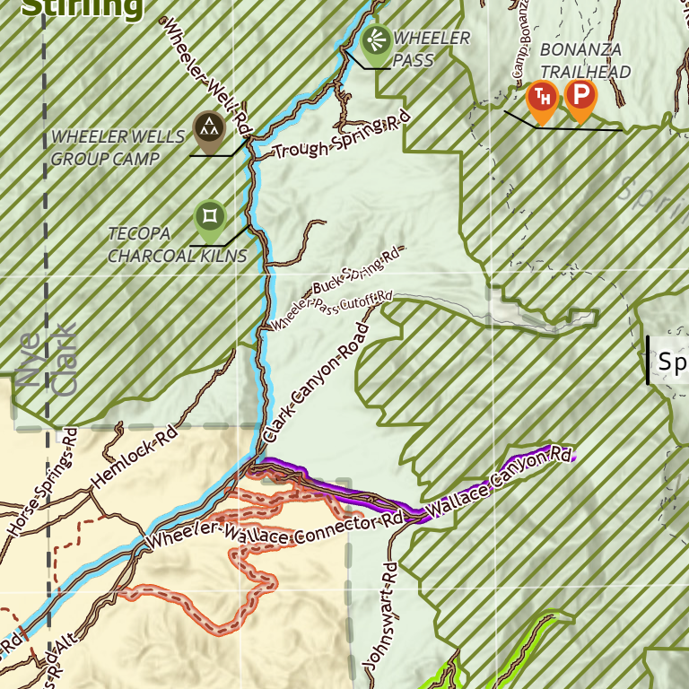 Pahrump Nevada OHV Trail Map by Nevada Department of Conservation and ...
