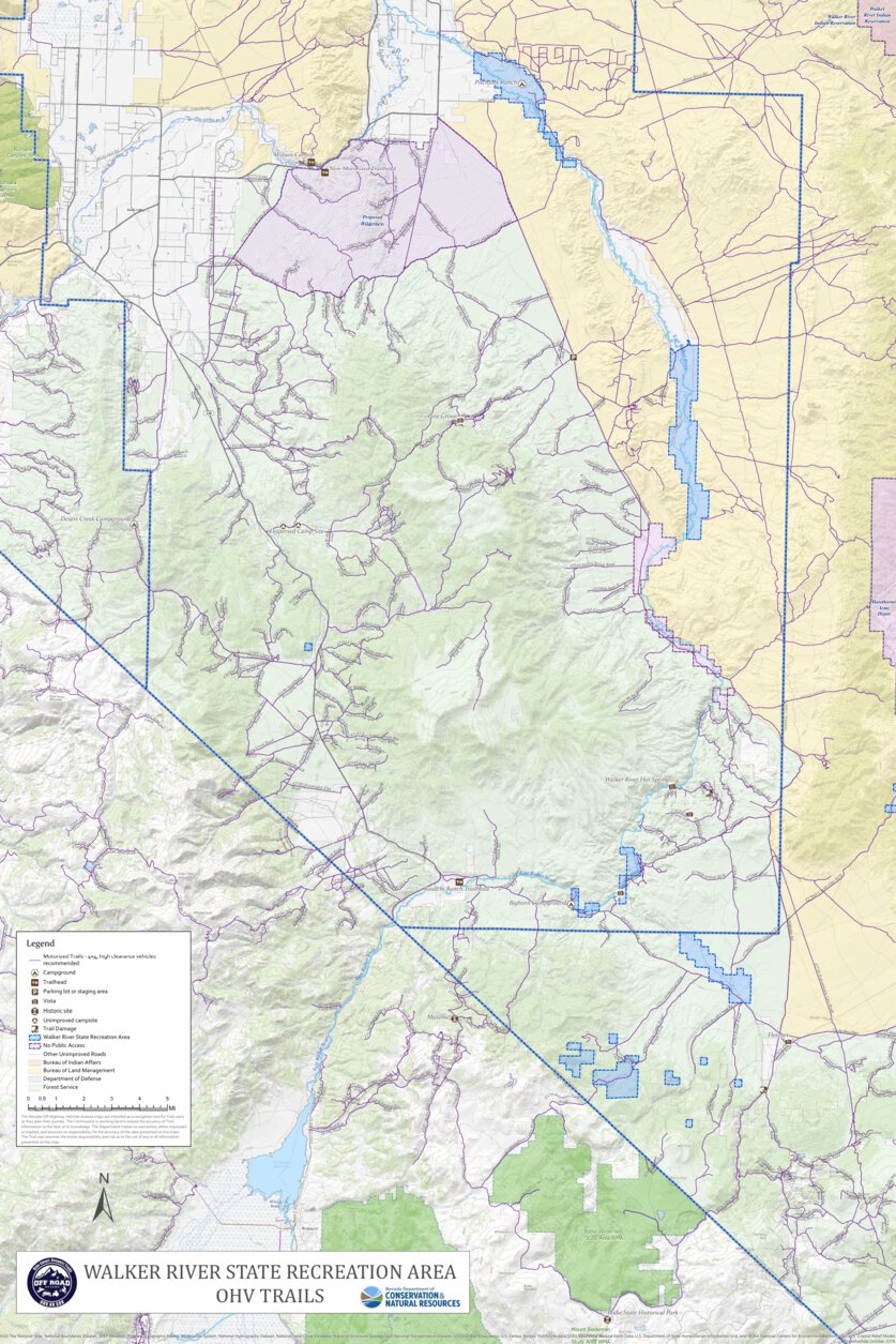 Walker River State Recreation Area Map by Nevada Department of ...