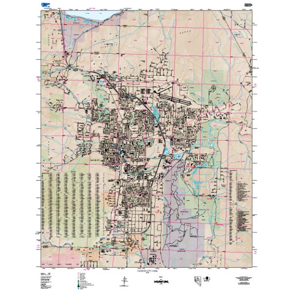 Carson City Area Map by Nevada Department of Transportation | Avenza Maps