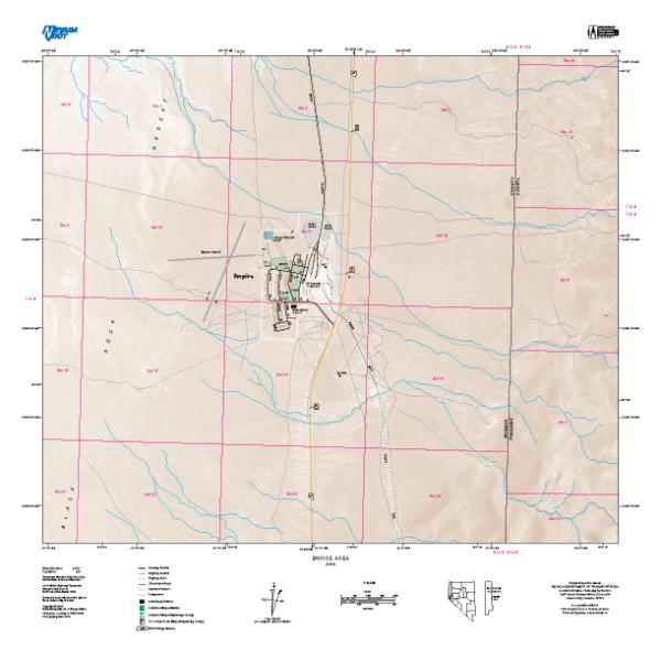 Empire Area Map by Nevada Department of Transportation | Avenza Maps