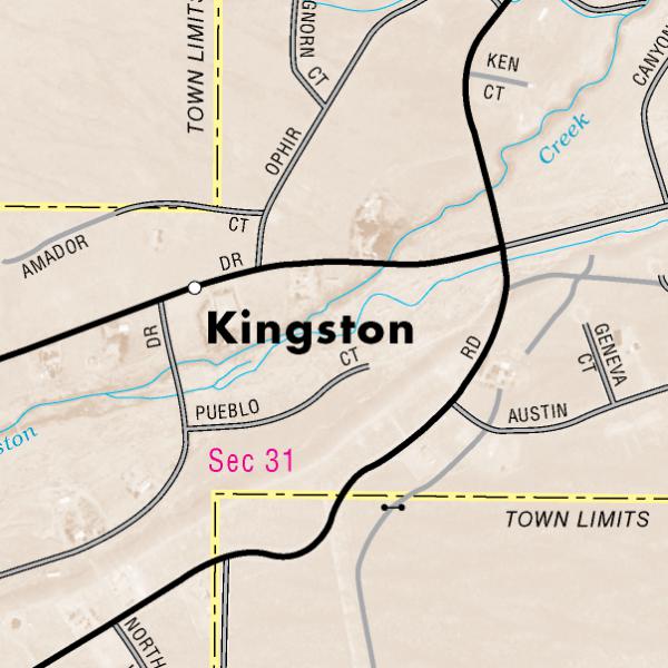 Kingston Area Map by Nevada Department of Transportation | Avenza Maps