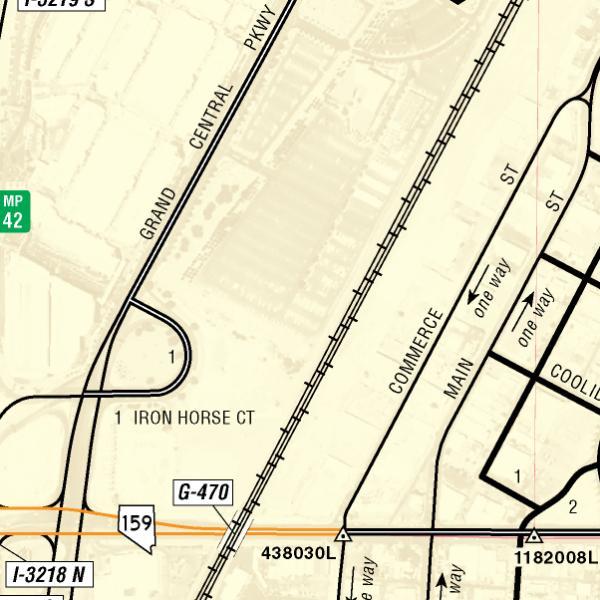 Las Vegas Downtown Area Map by Nevada Department of Transportation ...
