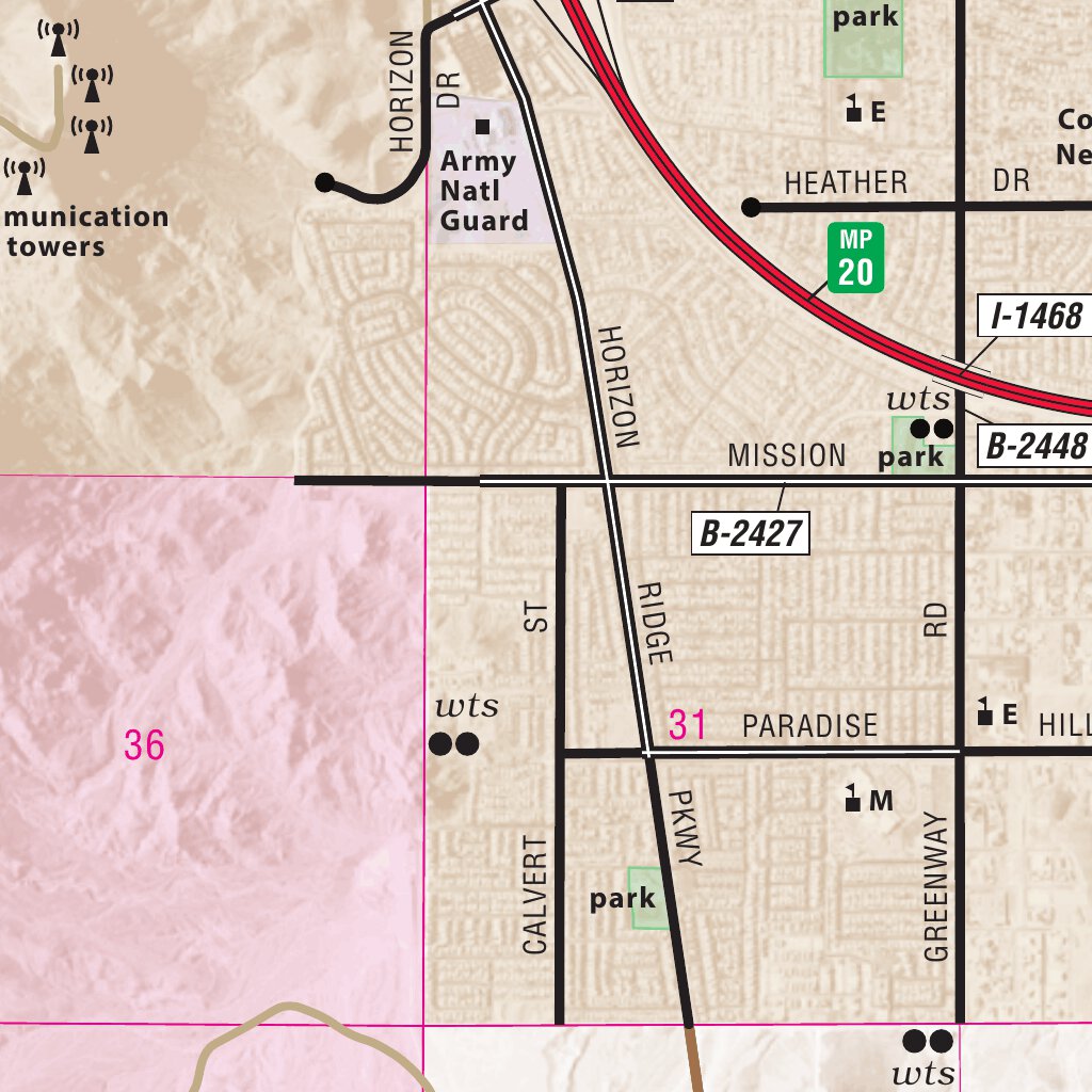 Las Vegas Metro Southeast Area Map by Nevada Department of ...