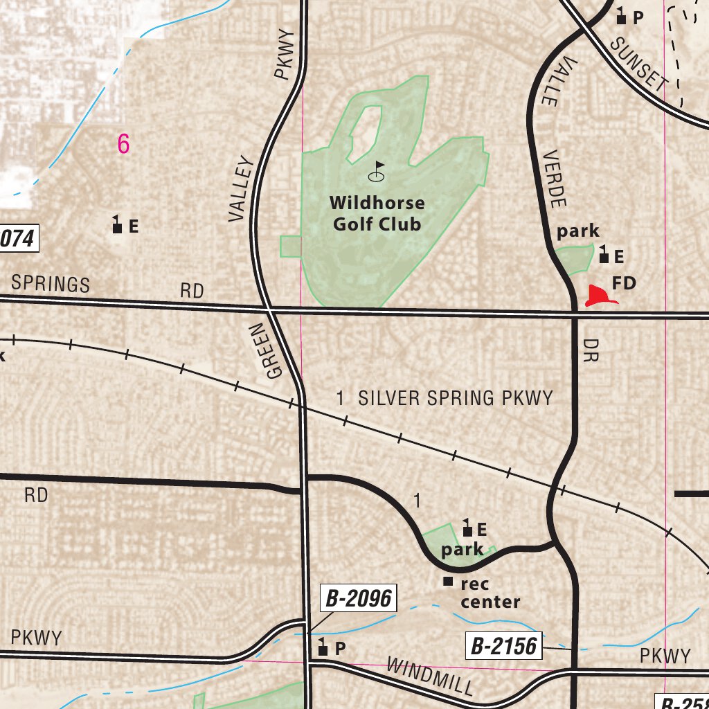 Las Vegas Metro Southeast Area Map by Nevada Department of ...