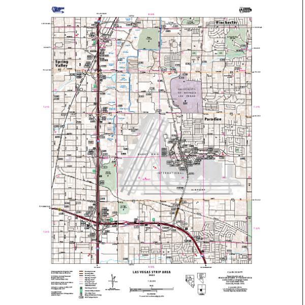 Las Vegas Strip Area Map by Nevada Department of Transportation ...