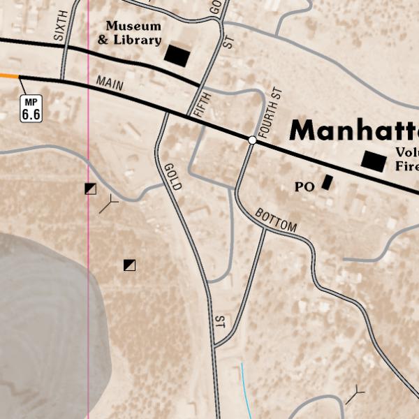Manhattan Area Map by Nevada Department of Transportation | Avenza Maps