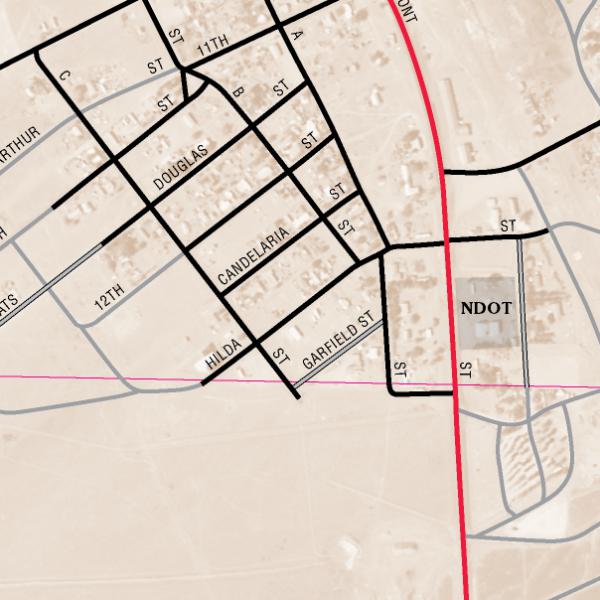 Mina Area Map by Nevada Department of Transportation | Avenza Maps