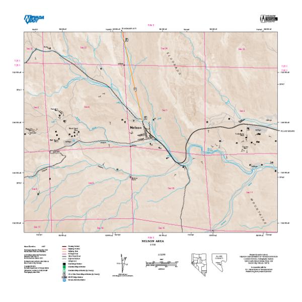Nelson Area Map by Nevada Department of Transportation | Avenza Maps