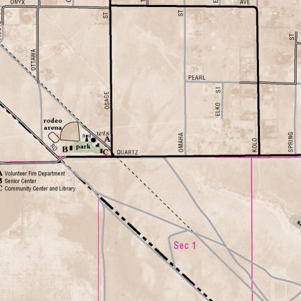 Sandy Valley Area Map by Nevada Department of Transportation | Avenza Maps