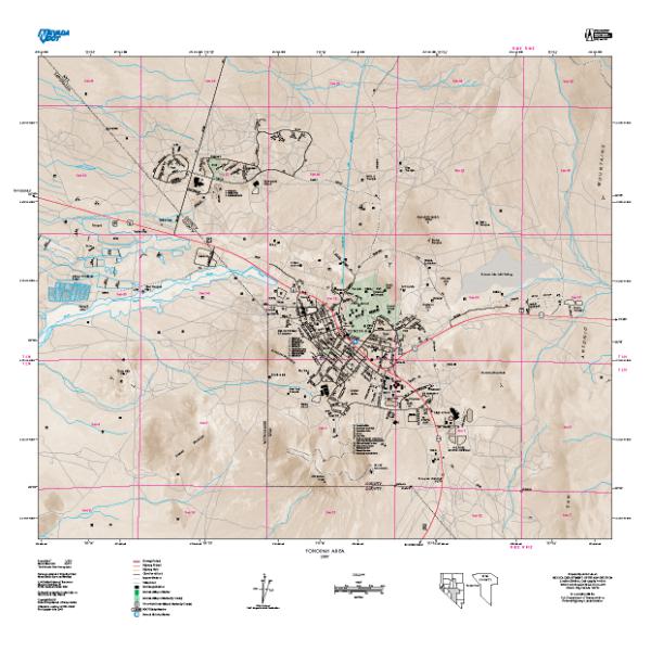 Tonopah Area Map by Nevada Department of Transportation | Avenza Maps