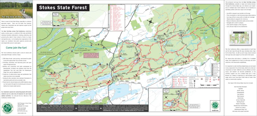 Stokes State Forest - NJ State Parks Map by New York-New Jersey Trail ...
