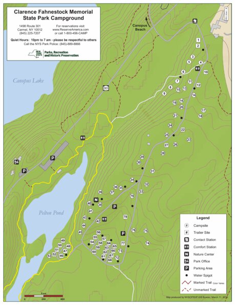 Clarence Fahnstock State Park Campground Map by New York State Parks ...