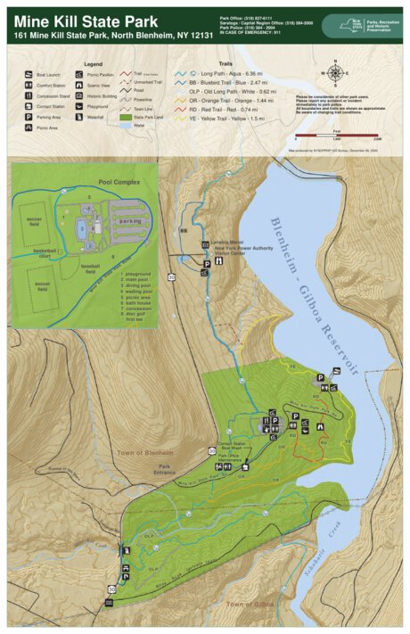 Mine Kill State Park Trail Map by New York State Parks | Avenza Maps