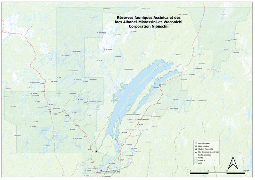 Territoire des réserves fauniques Assinica et des lacs Albanel ...