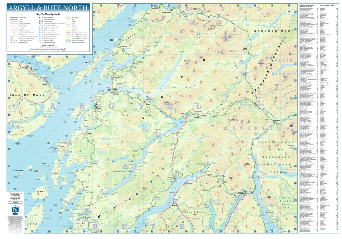 Argyll & Bute Tourist Map by Nicolson Digital Ltd | Avenza Maps