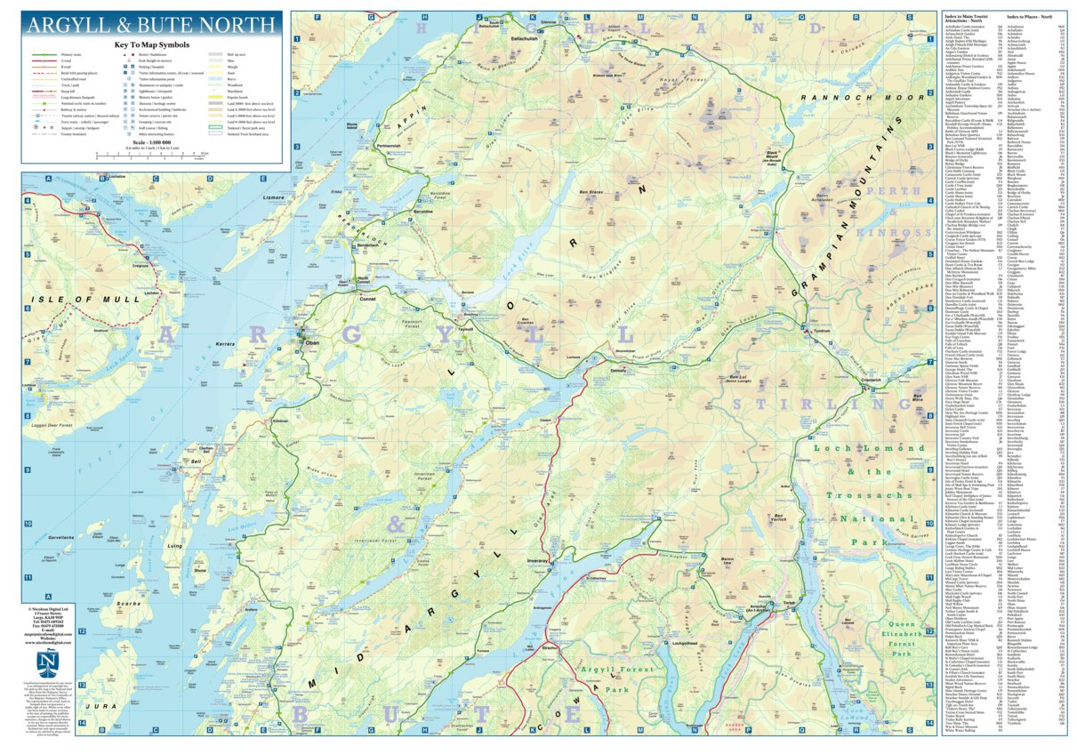 Argyll & Bute Tourist Map by Nicolson Digital Ltd | Avenza Maps