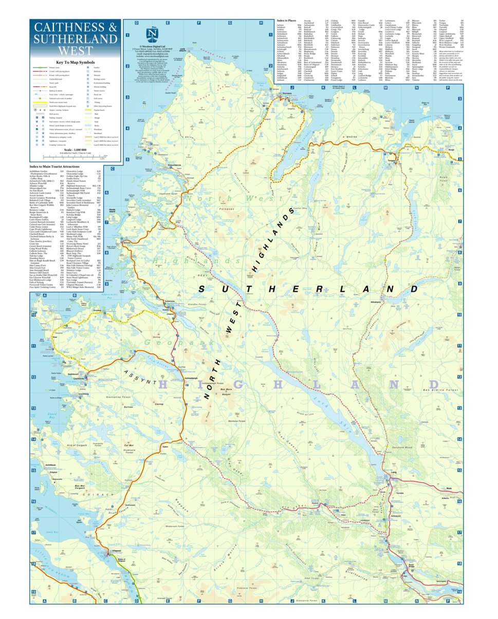Caithness & Sutherland Tourist Map by Nicolson Digital Ltd | Avenza Maps