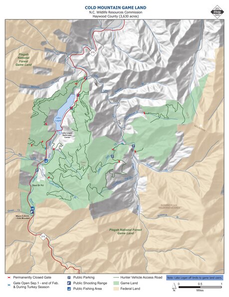 Cold Mountain Game Land Map by North Carolina Wildlife Resources ...