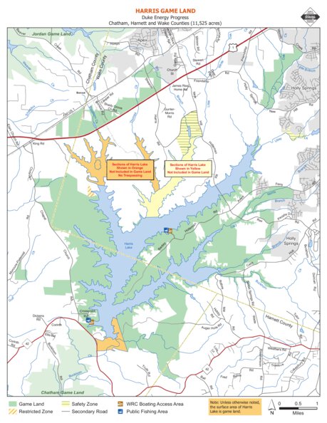 Harris Game Land Map by North Carolina Wildlife Resources Commission ...