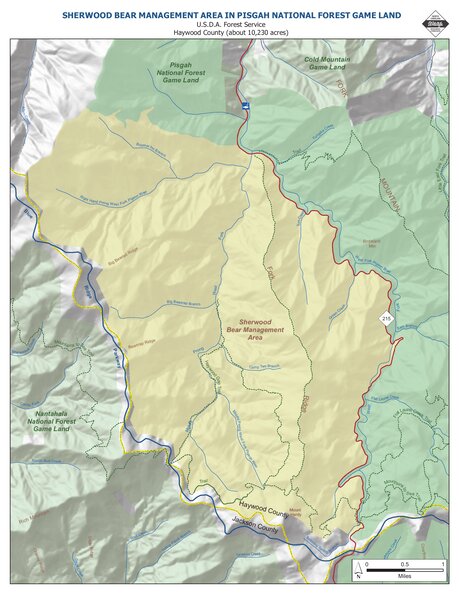 Sherwood Bear Management Area Map by North Carolina Wildlife Resources ...