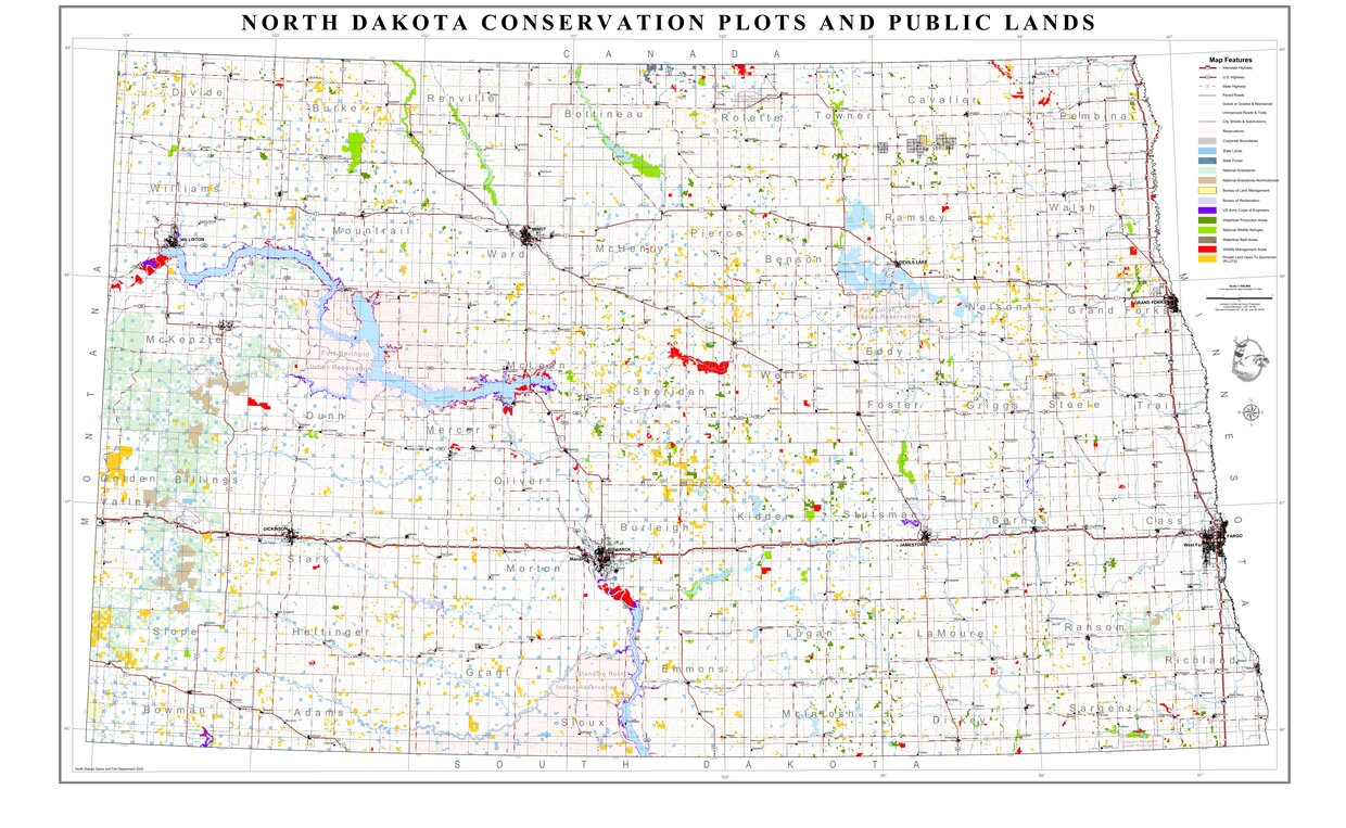 2025 PLOTS Guide Map by North Dakota Game and Fish Department | Avenza Maps