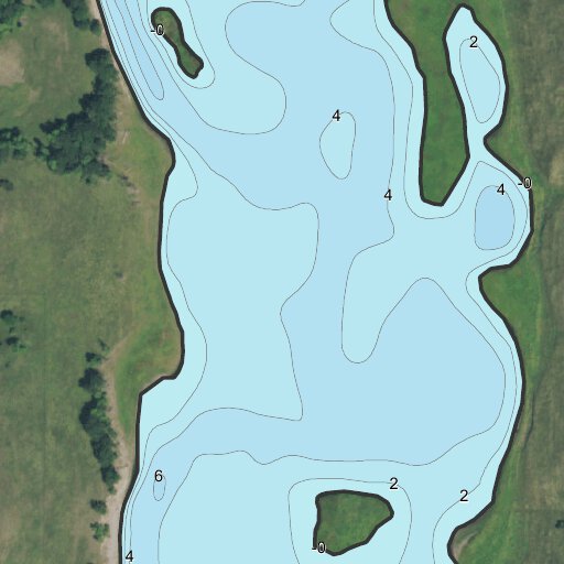 Jamestown Reservoir - Buchanan Bridge Area Map by North Dakota Game and ...
