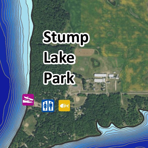 Stump Lake - Sourtheast Area Map by North Dakota Game and Fish ...