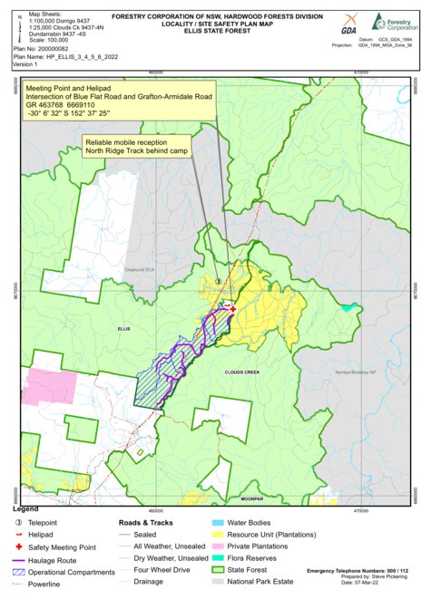 Ellis State Forest compartments 3 to 6 Locality Plan Map by North East ...