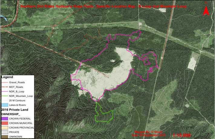 NDR Hudson's Hope Single Track Trails Map by Northern Dirt Riders ...