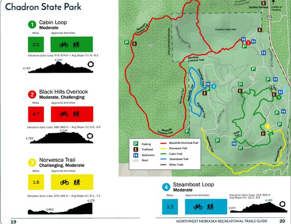 Chadron State Park Map by Northwest Nebraska Trails Association ...