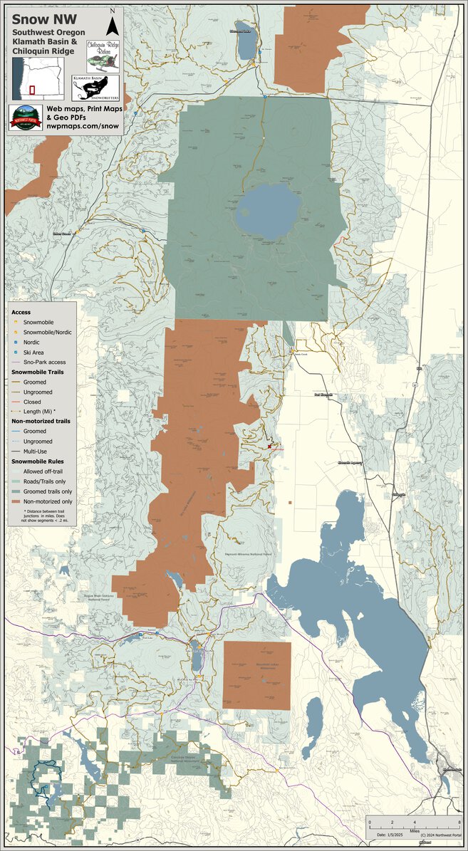 SnowmobileTrails: Klamath Basin and Chiloquin Ridge, Southwest Oregon ...