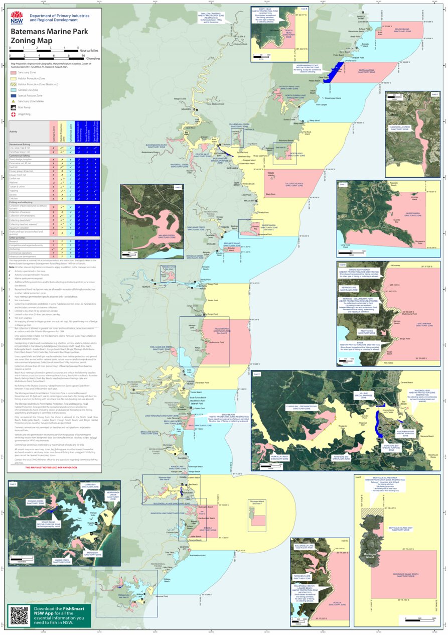 Batemans Marine Park Zoning Map by NSW Department of Primary Industries ...