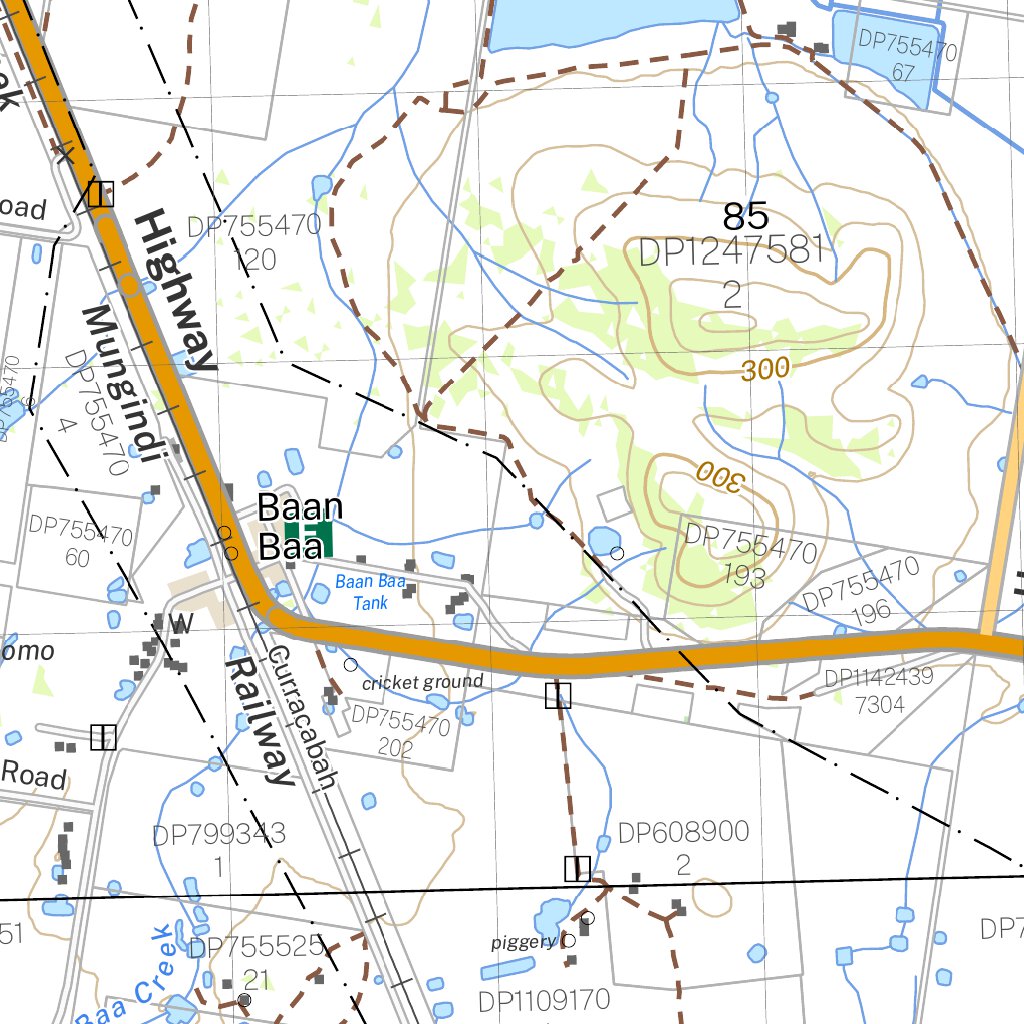 Baan Baa 8836-N Map by NSW Government Spatial Services | Avenza Maps