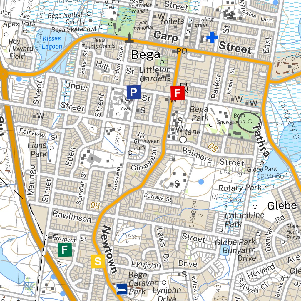 Bega 8824-1S Map by NSW Government Spatial Services | Avenza Maps