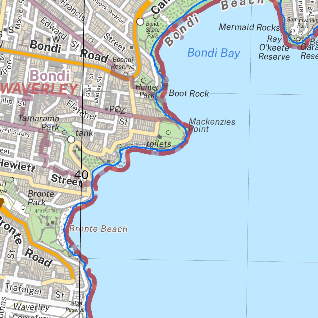 Bondi 9130-2S Map by NSW Government Spatial Services | Avenza Maps