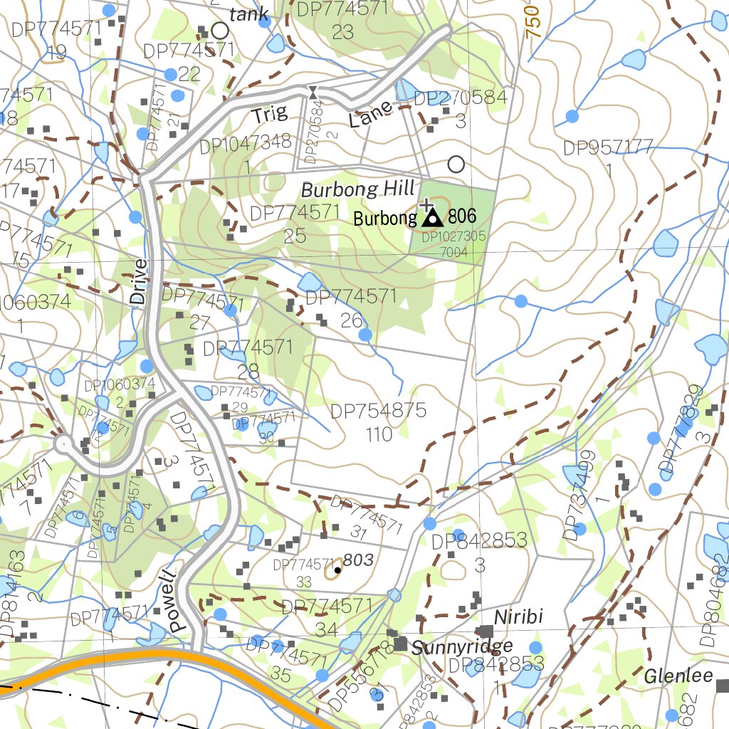 Bungendore 8727-2N Map by NSW Government Spatial Services | Avenza Maps