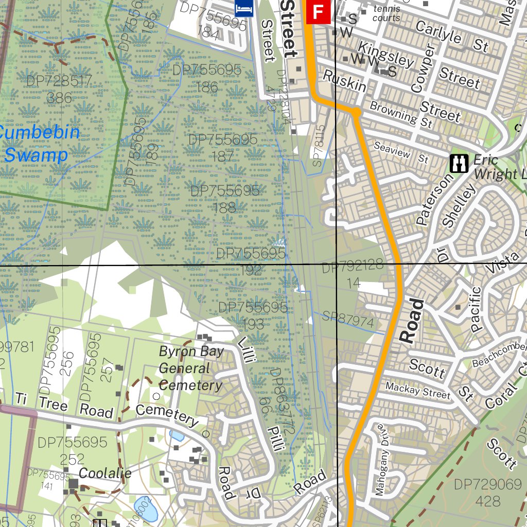Byron Bay 9640-4S Map by NSW Government Spatial Services | Avenza Maps
