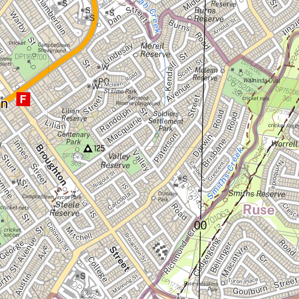 Campbelltown 9029-1N Map by NSW Government Spatial Services | Avenza Maps