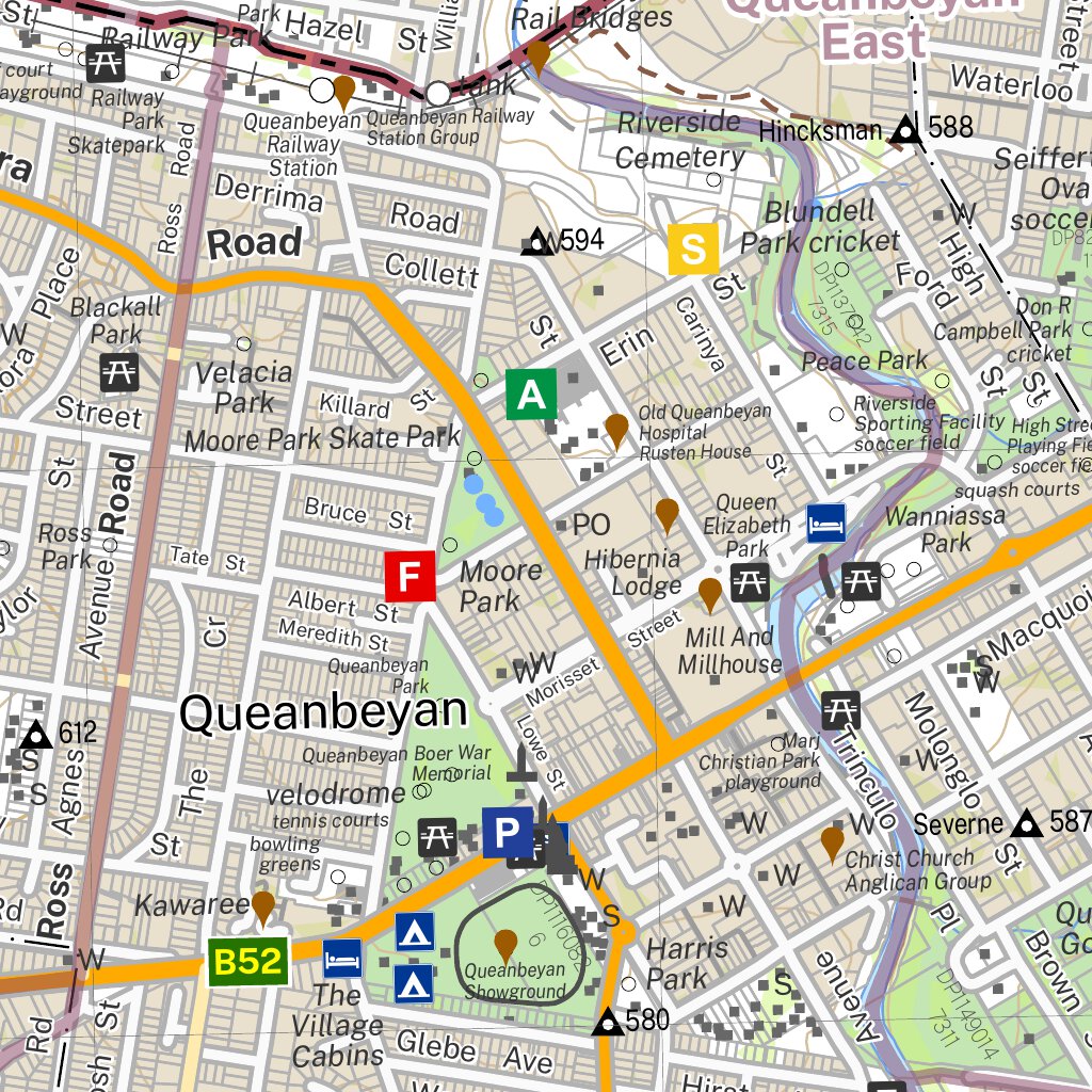Canberra 8727-3N Map by NSW Government Spatial Services | Avenza Maps