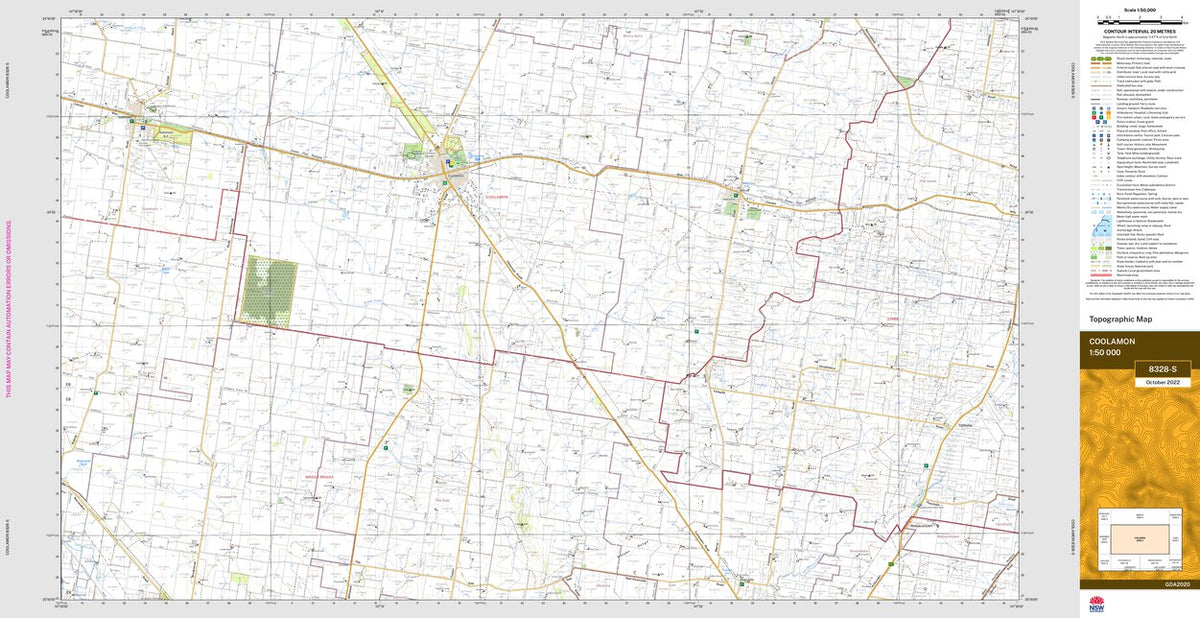 Coolamon 8328-S Map by NSW Government Spatial Services | Avenza Maps