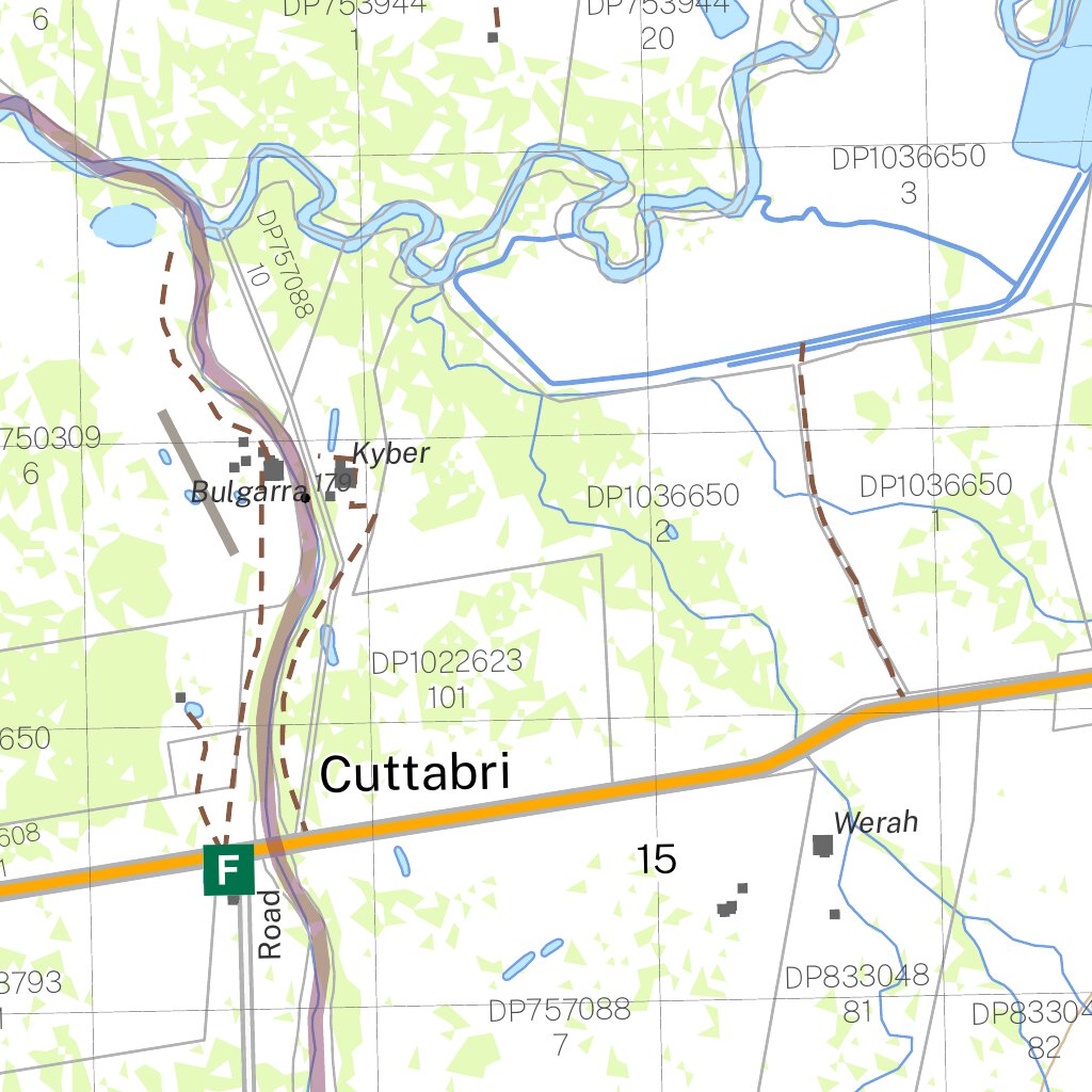 Cuttabri 8737-S Map by NSW Government Spatial Services | Avenza Maps