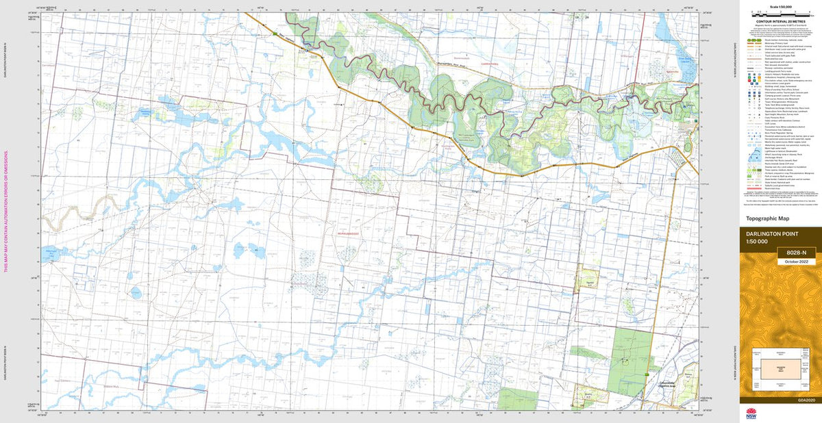 Darlington Point 8028-N Map by NSW Government Spatial Services | Avenza ...